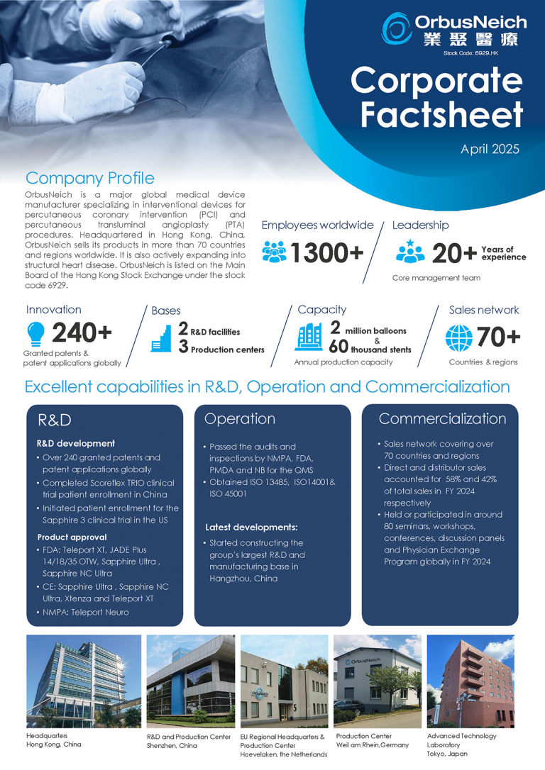 Corporate factsheet - OrbusNeich